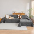 Couch Cover for Sectional Sofa, 2 Pieces Couch Covers for L Shape Sofa ...