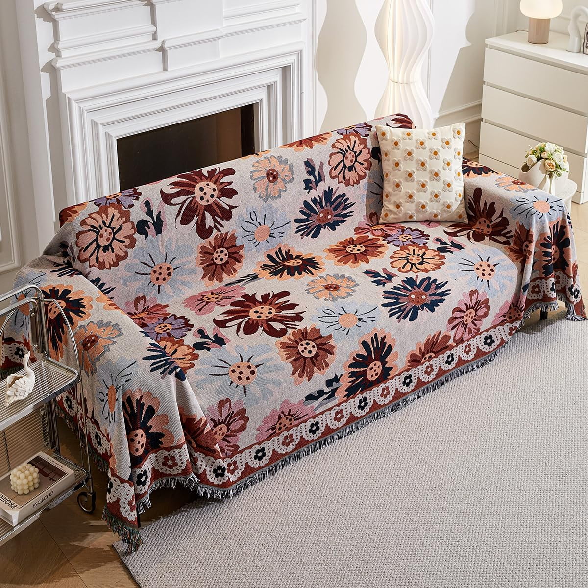 Couch Cover Sheet Blanket, Oversized Covers for 3-4 Cushion Sofa, Extra ...