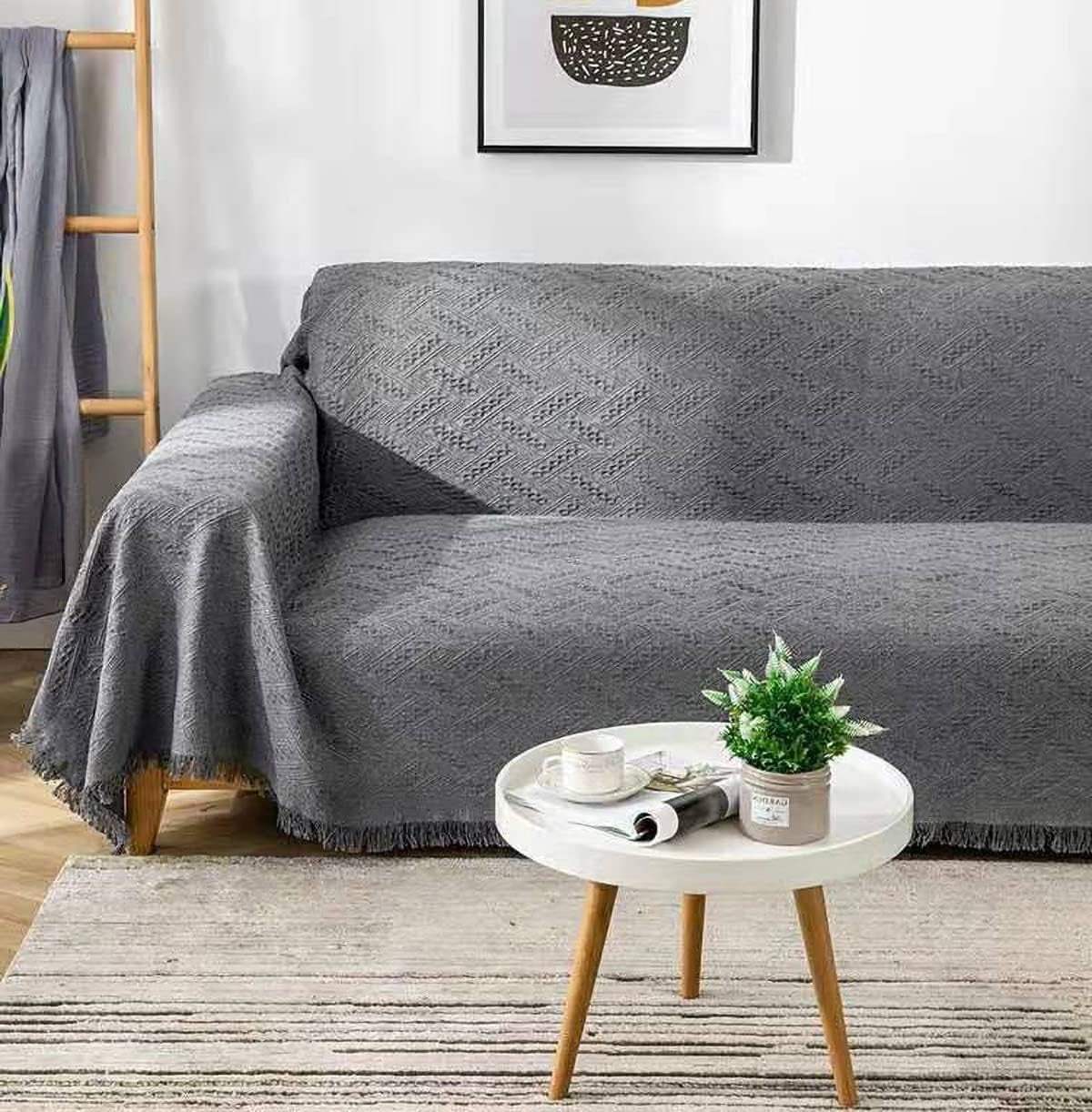 Couch Cover Sheet Blanket, Oversized Reversible Couch Covers for 3 ...