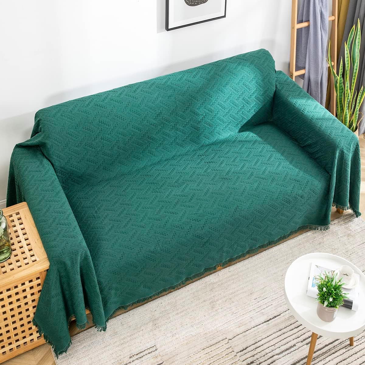 Couch Cover Sheet Blanket, Oversized Reversible Couch Covers for 3 ...