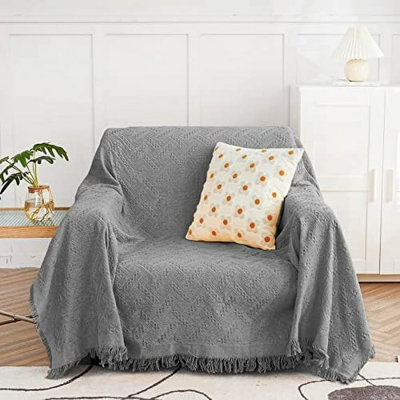 Couch Cover Sofa Covers Small Chair Cover Grey Geometrical Couch ...