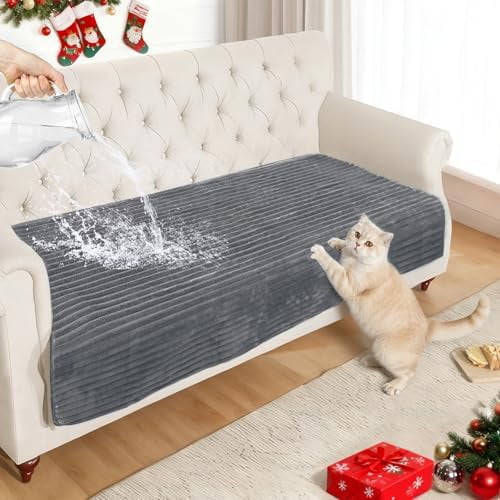 Couch Covers for Dogs Waterproof Flannel Striped Sofa Cover Pet ...