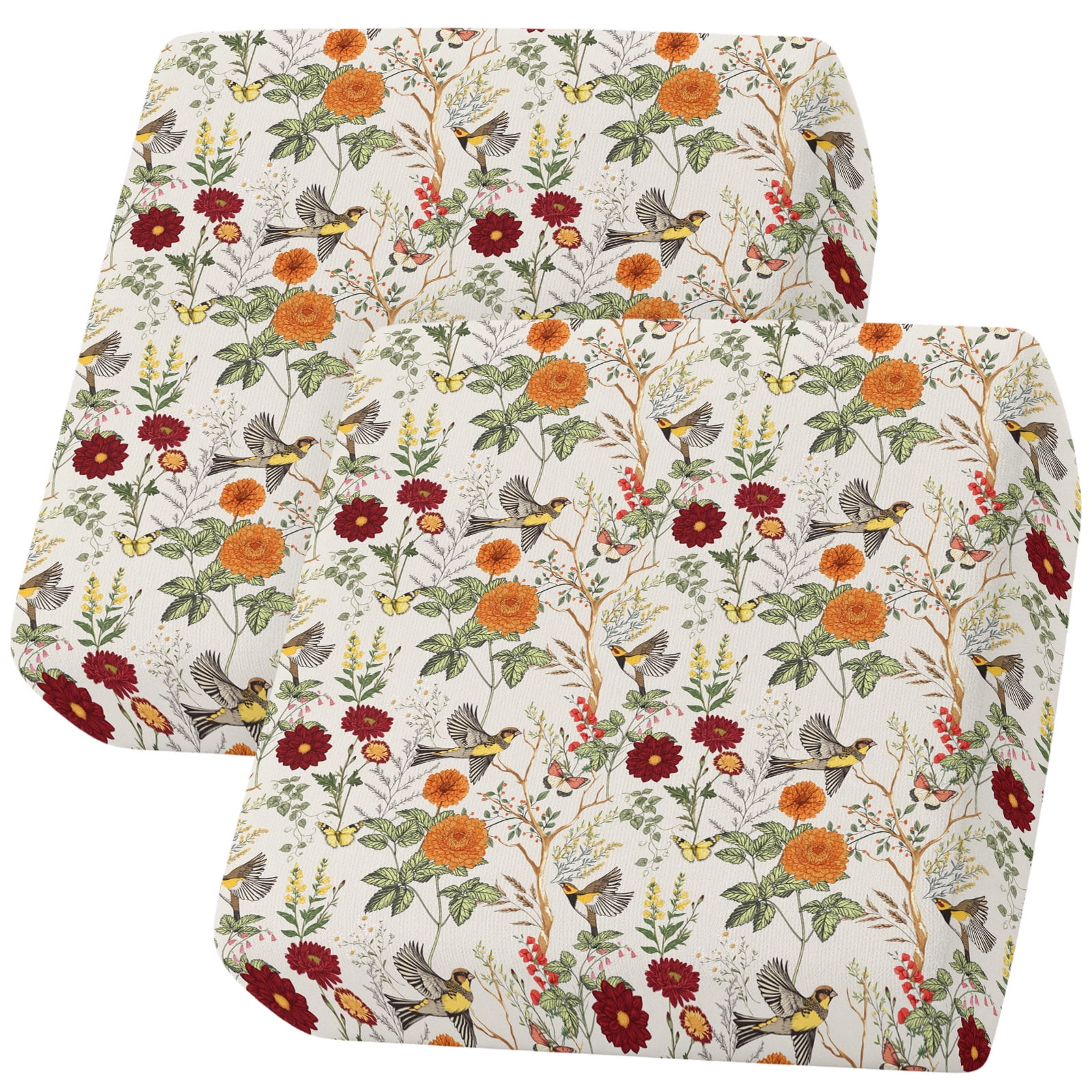 Couch Cushion Covers Bird Floral Sofa Cushion Cover Stretch Seat Covers ...
