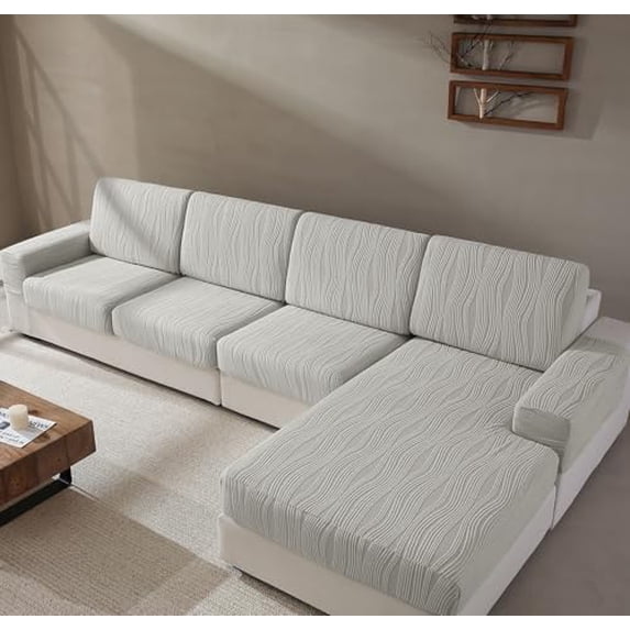 Couch Cushion Covers, Super Stretch Washable Sofa Slipcovers for L ...