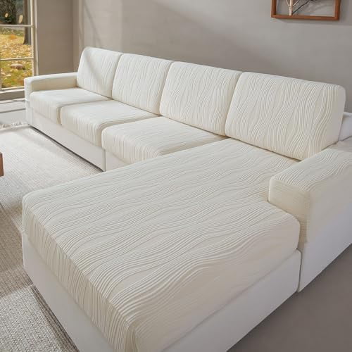 Couch Cushion Covers, Super Stretch Washable Sofa Slipcovers for L ...