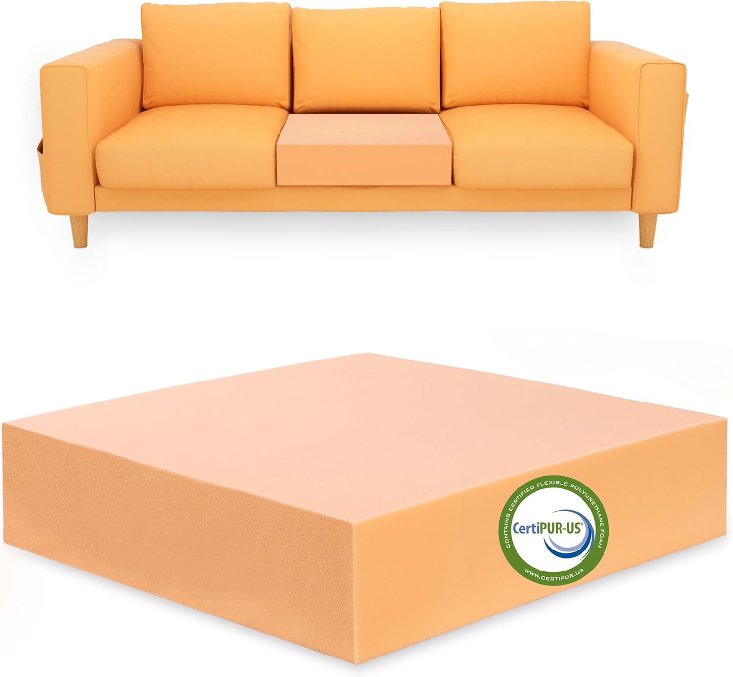 Couch Cushion Replacement for Couches and Sofas Outdoor Sofa Cushion Replacement Foam High ...