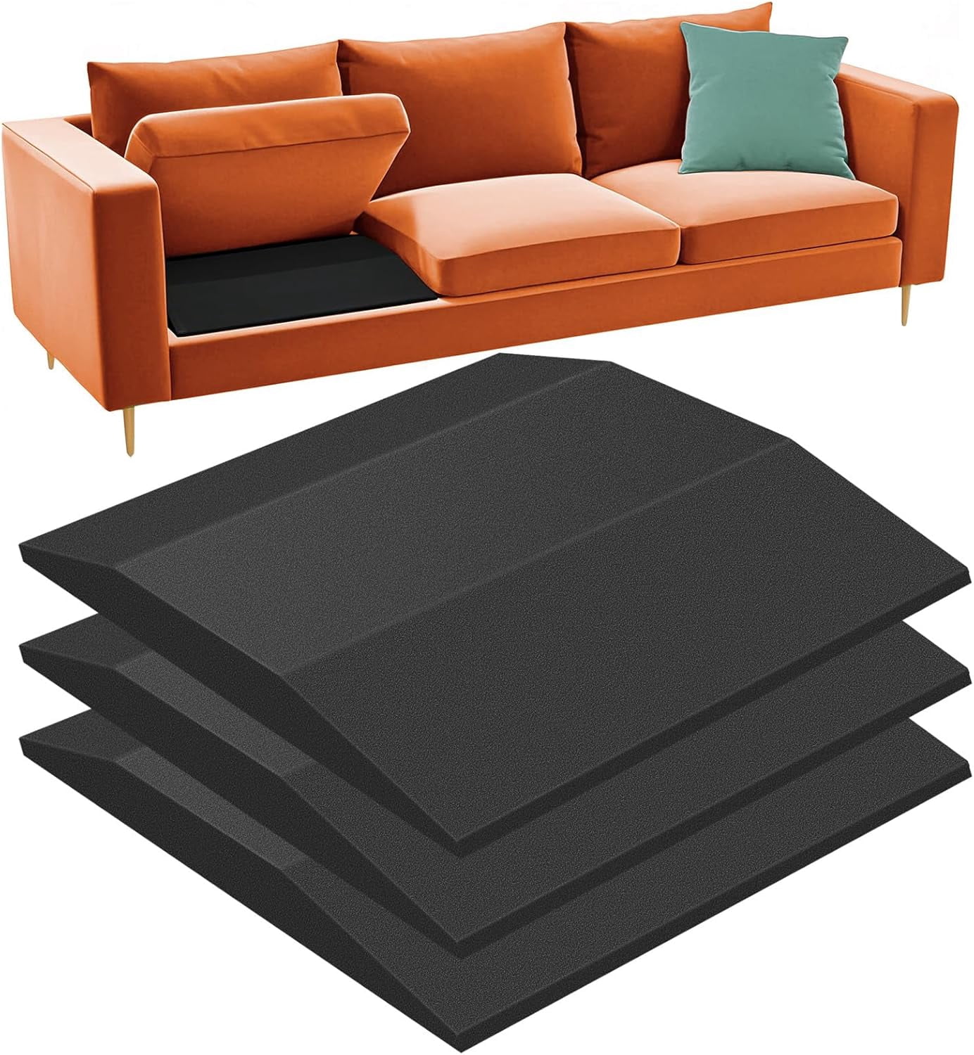 GHLZYDA HIPOTY Couch Cushion Support for Sagging Seat Firm Density Foam ...