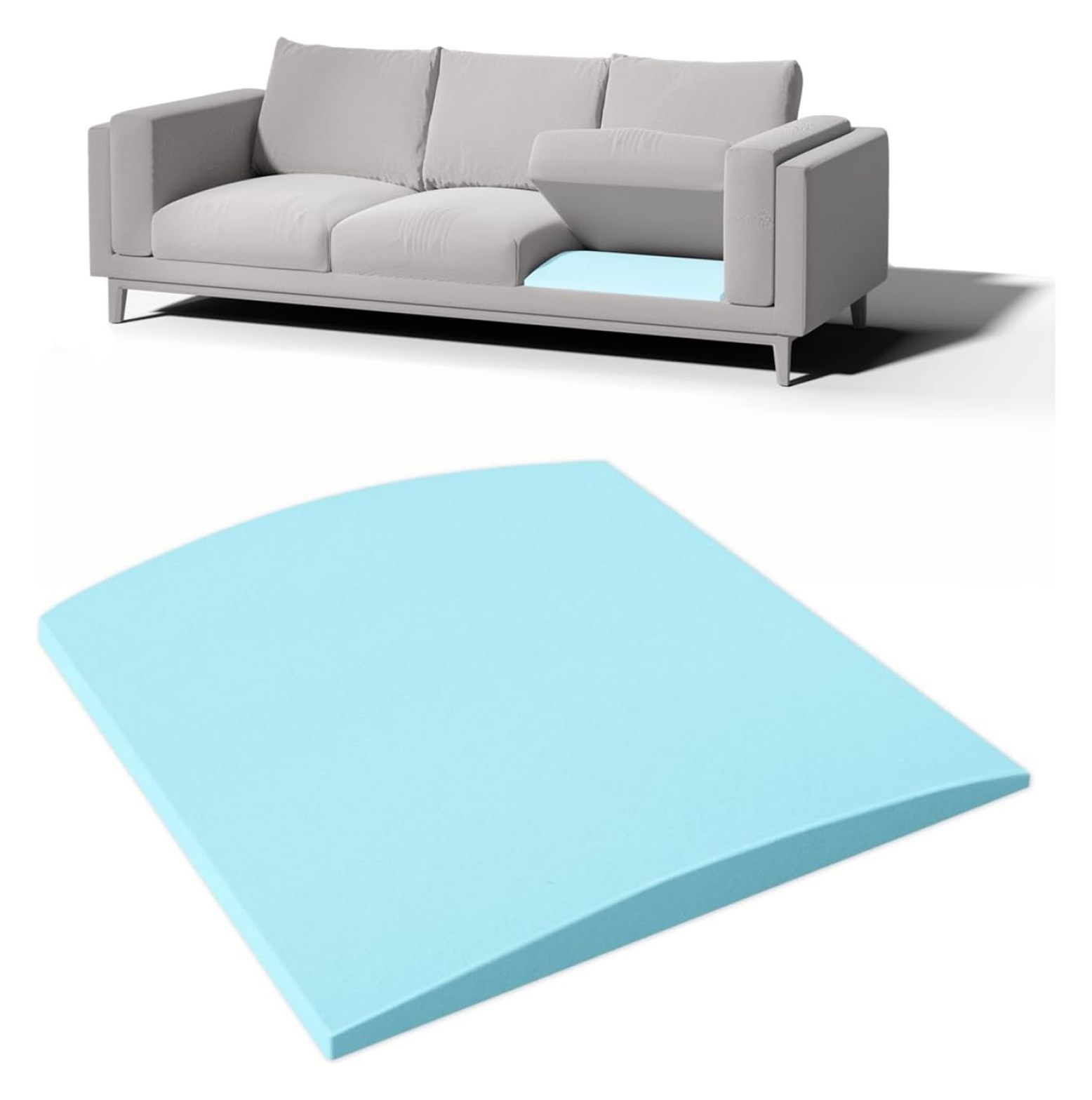 Couch Cushion Support for Sagging Seats - 20x20" High-Density Foam Sofa ...