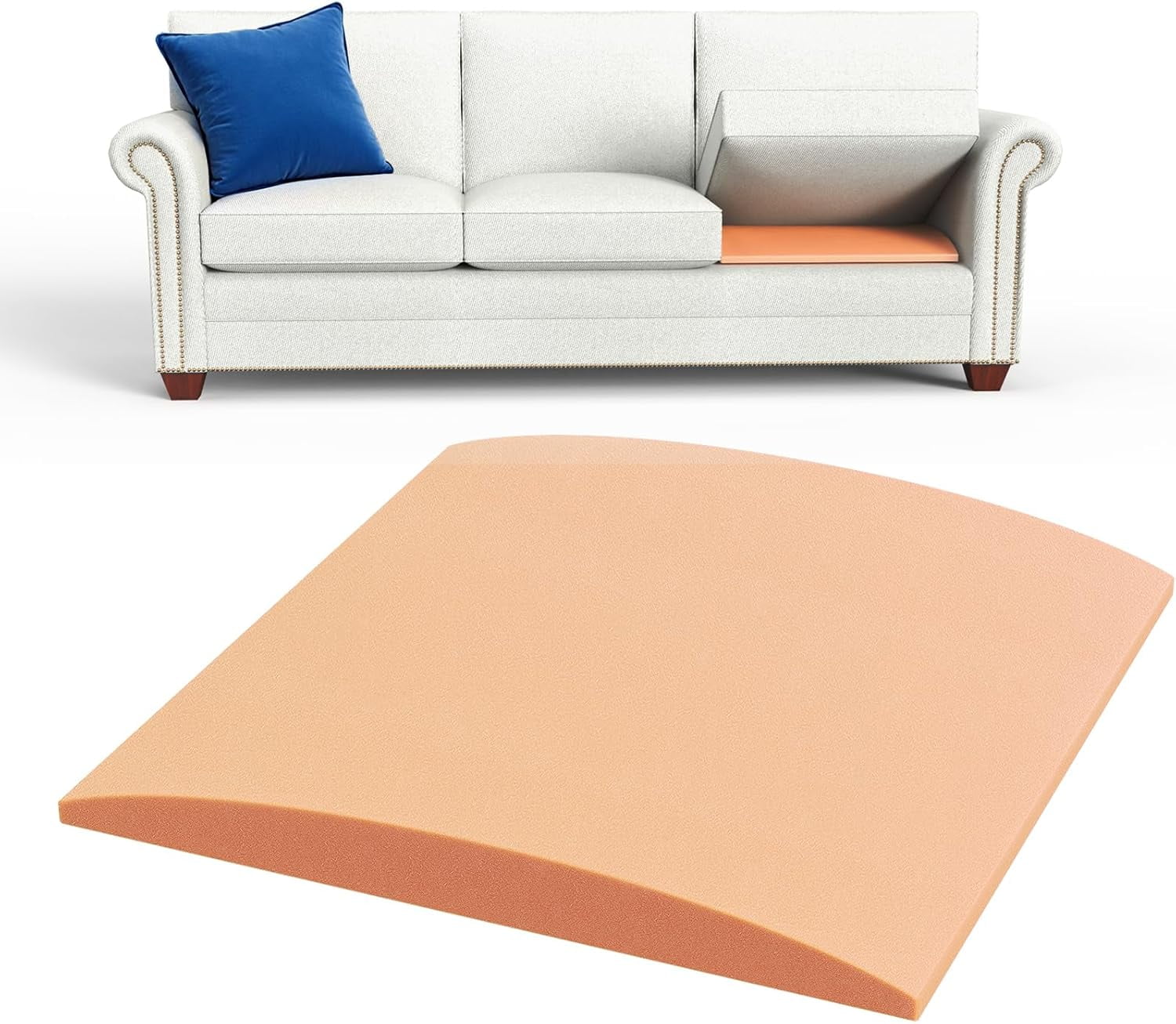 Couch Cushion Support for Sagging Cushions 20''x20'', Arched High ...