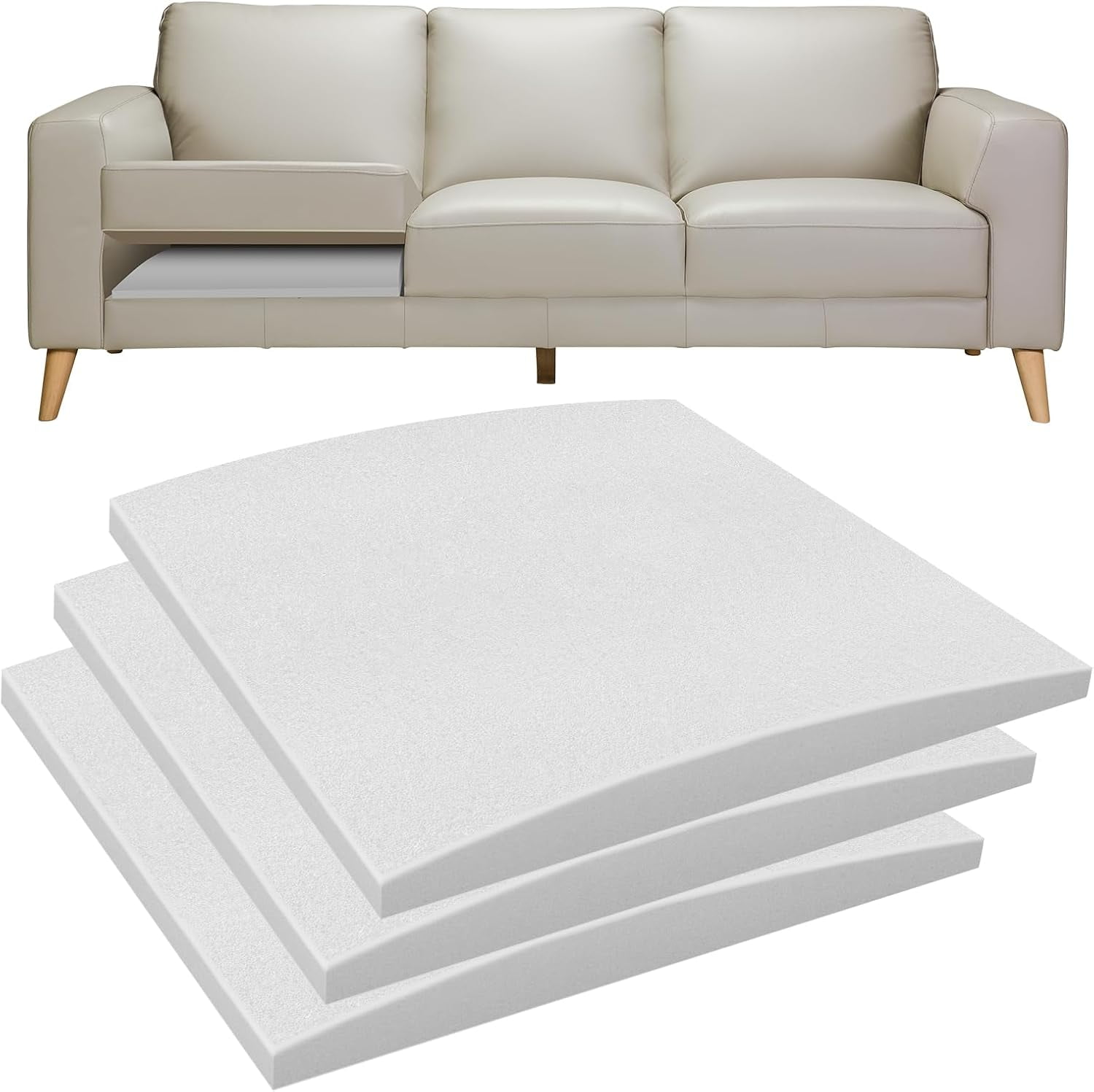 Couch Cushions Support for Sagging Seat 20"X 20"Insert pads Supports ...