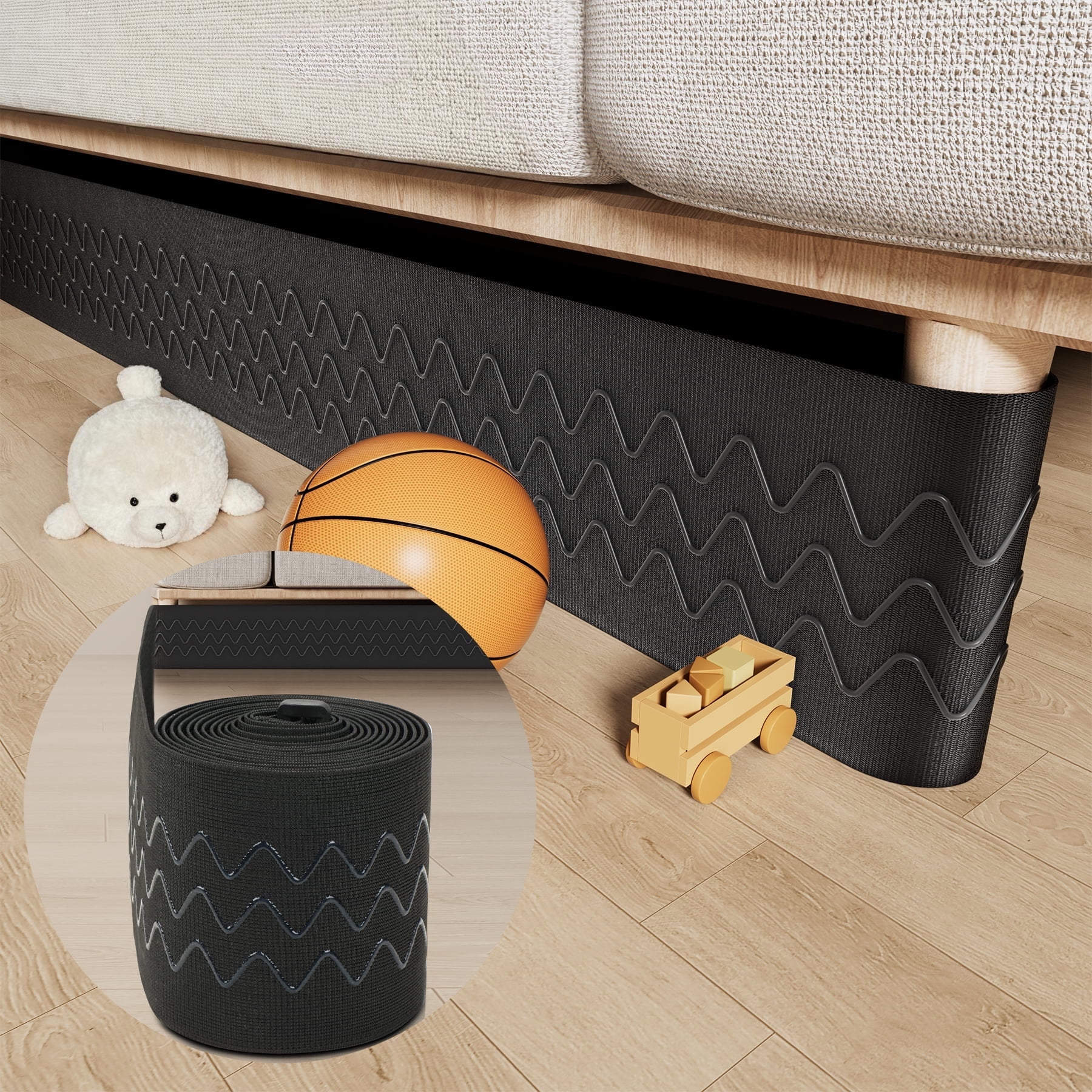 Under Couch Guards Toy Blocker - Strap Barrier for Under Sofa, Bed ...