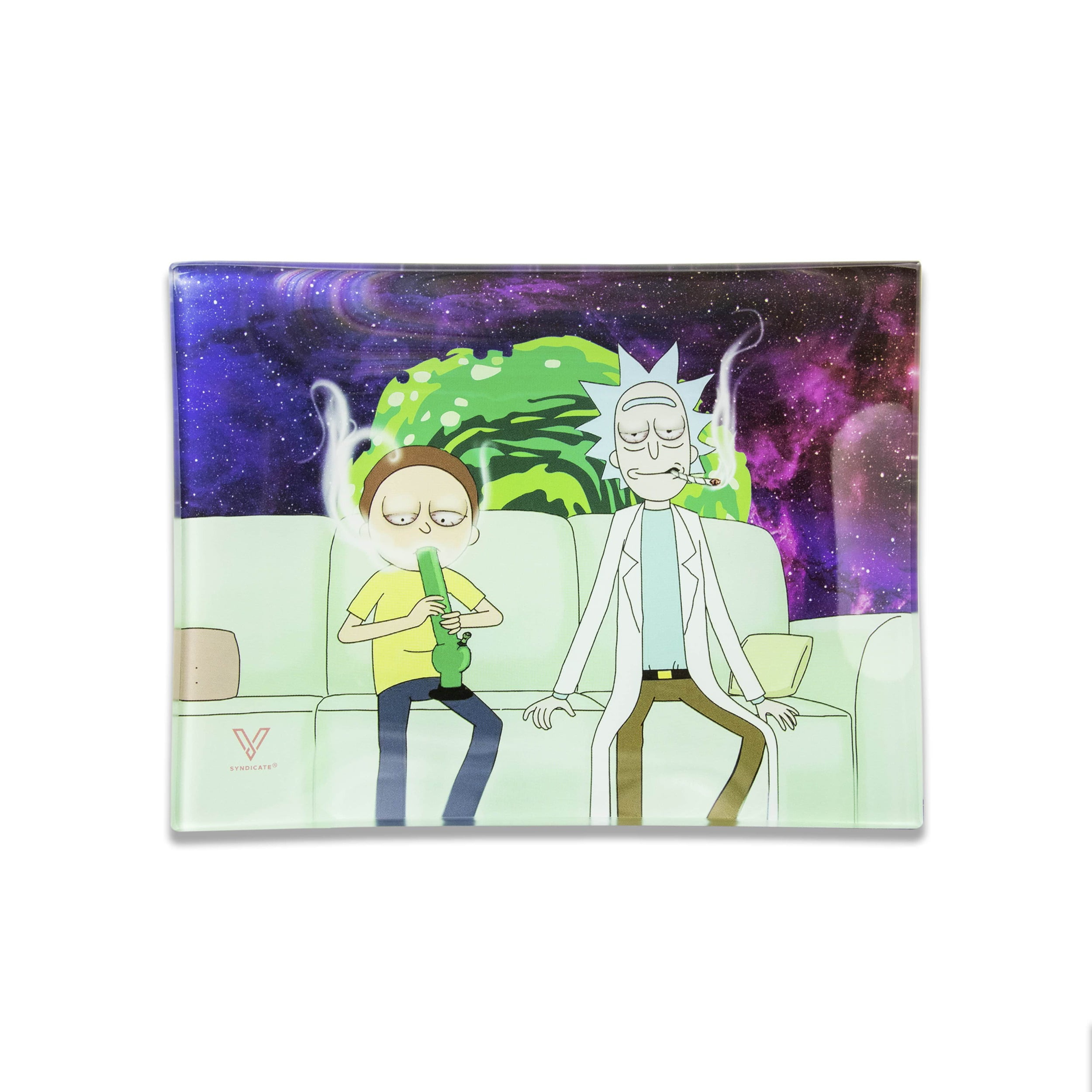 Couch Lock Rick And Morty Glass Rolling Tray - Walmart.com