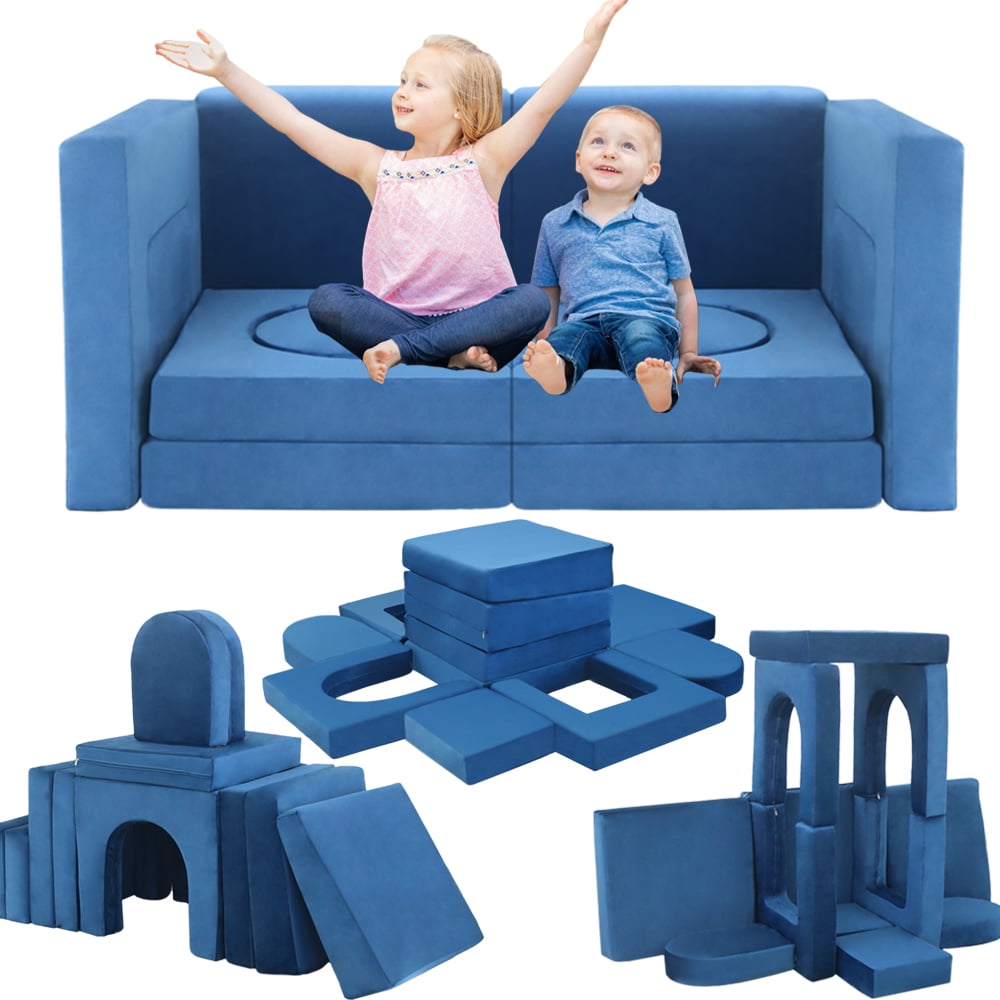 Couch Play Modular Kids Play Couch Child Convertible Building Fort Sofa ...