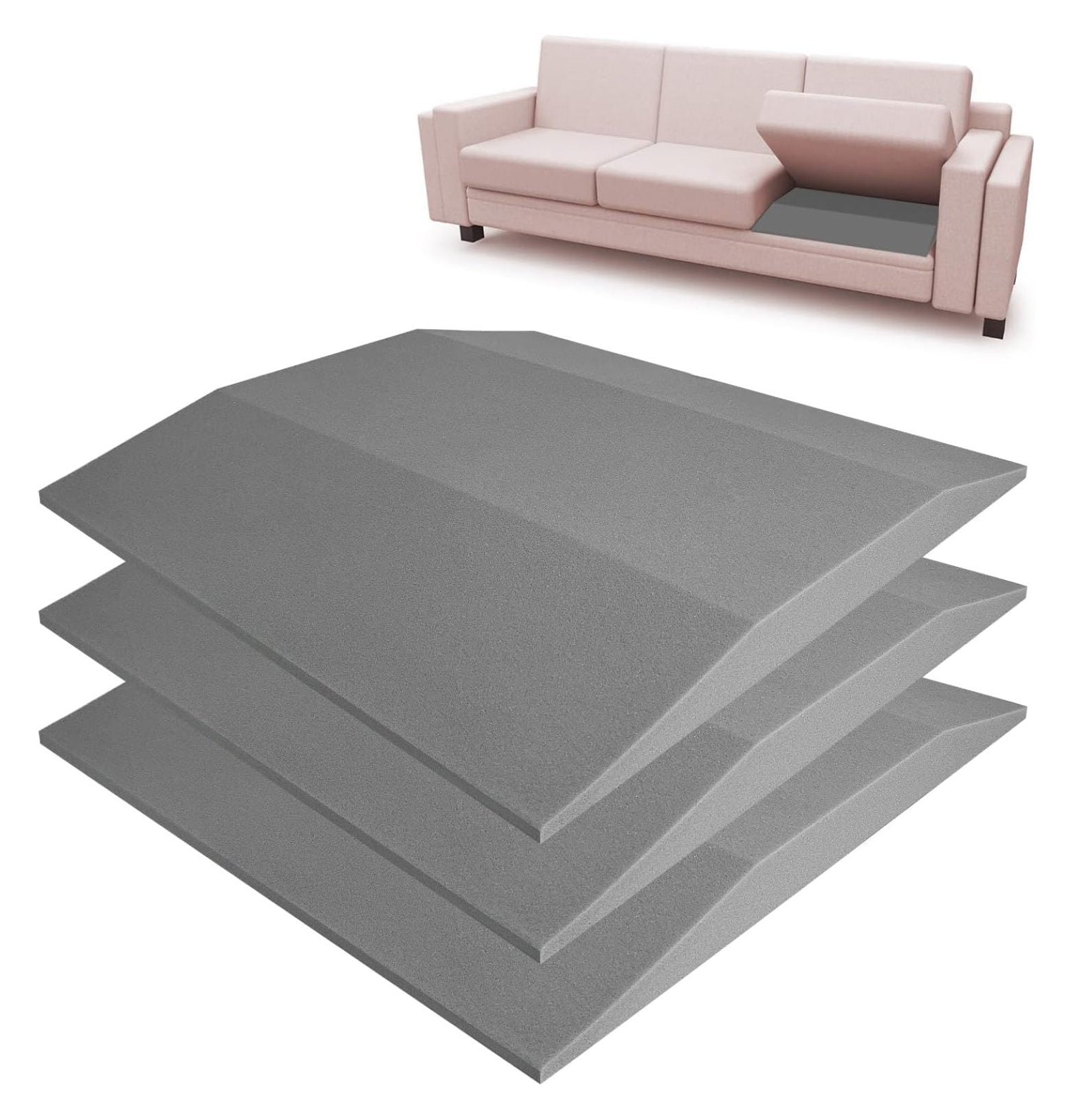 Couch Supports 3-Pack - High Density 20"x20" Trapezoidal Cushion ...