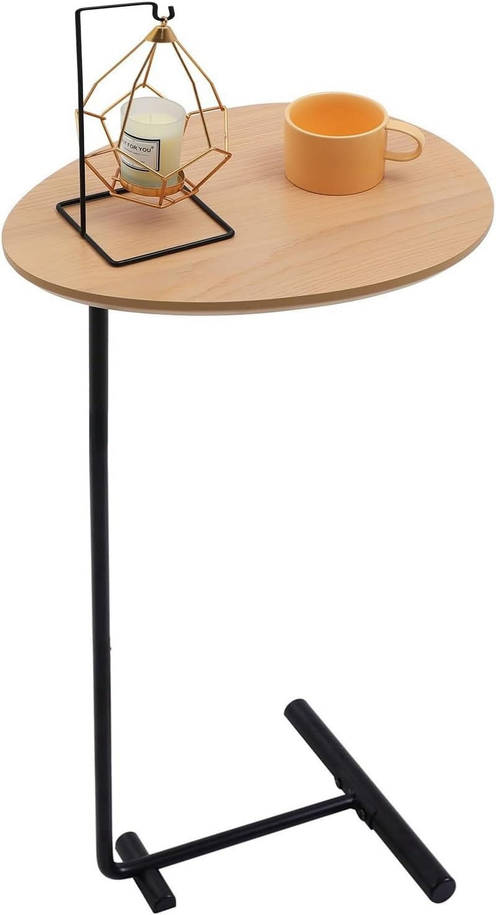 Couch Table,C Shaped End Table,Sofa Side Table Slide Under for Living ...