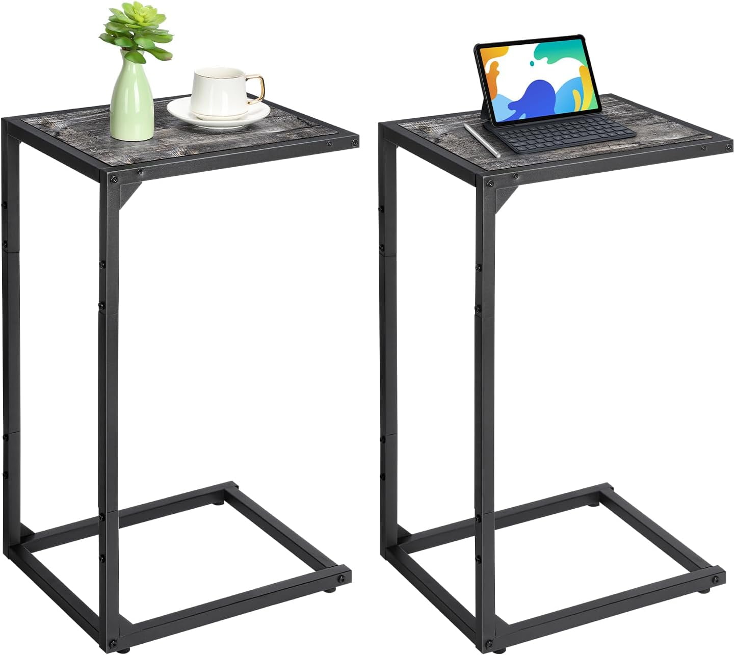 Couch Table for Small Space That Slide Under, Snack Side Tables for ...