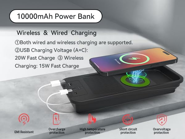 Couch Tray with Wireless Charging, Couch Cup Holder Tray Sofa Caddy ...