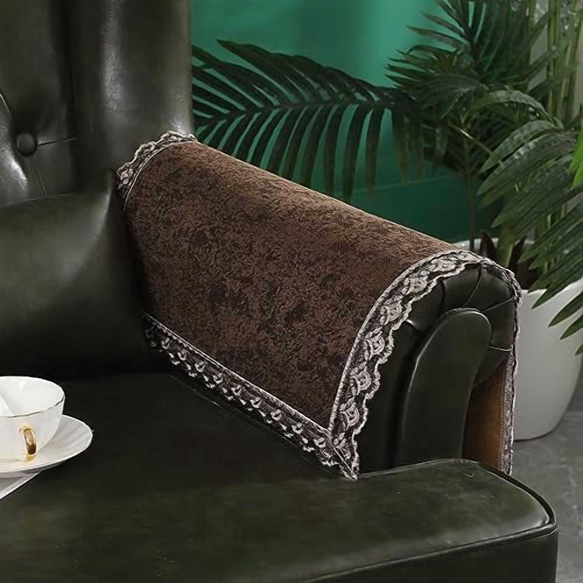 Couch arm Covers,Non-Slip lace Sofa arm Covers Set of 2 Washable Sofa ...