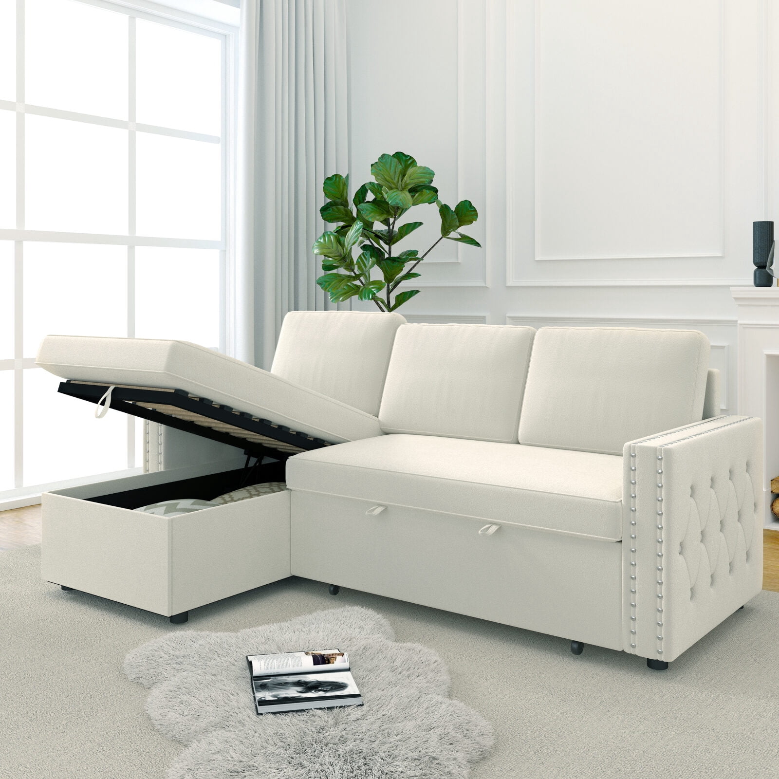 Couches for Living Room, Convertible Sectional Sofa Couch L Shaped ...
