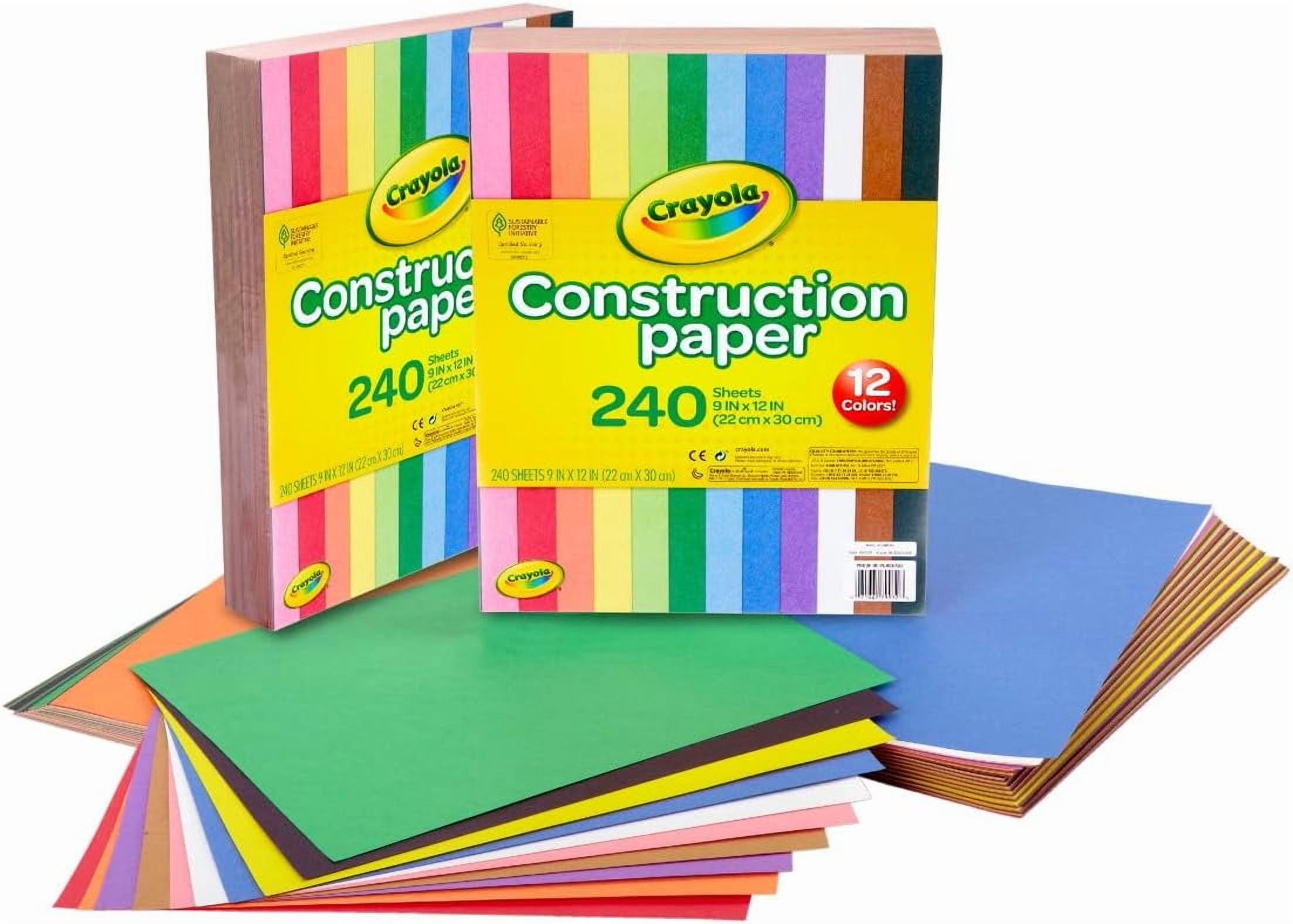 Couction Paper Bulk Pack (480 Sheets) – 10 Assorted Colors, 9x12 ...