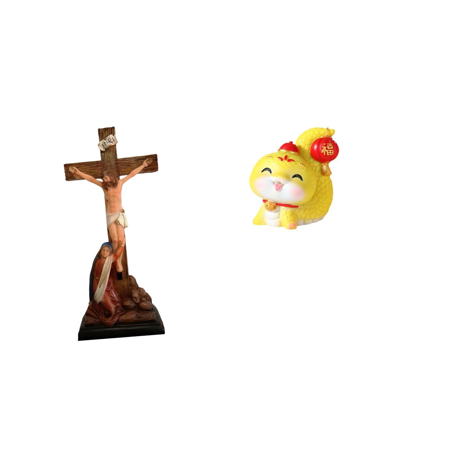 CoudarTitie 1 Piece Cartoon Snake Statue Figurine Resin Ornament ...