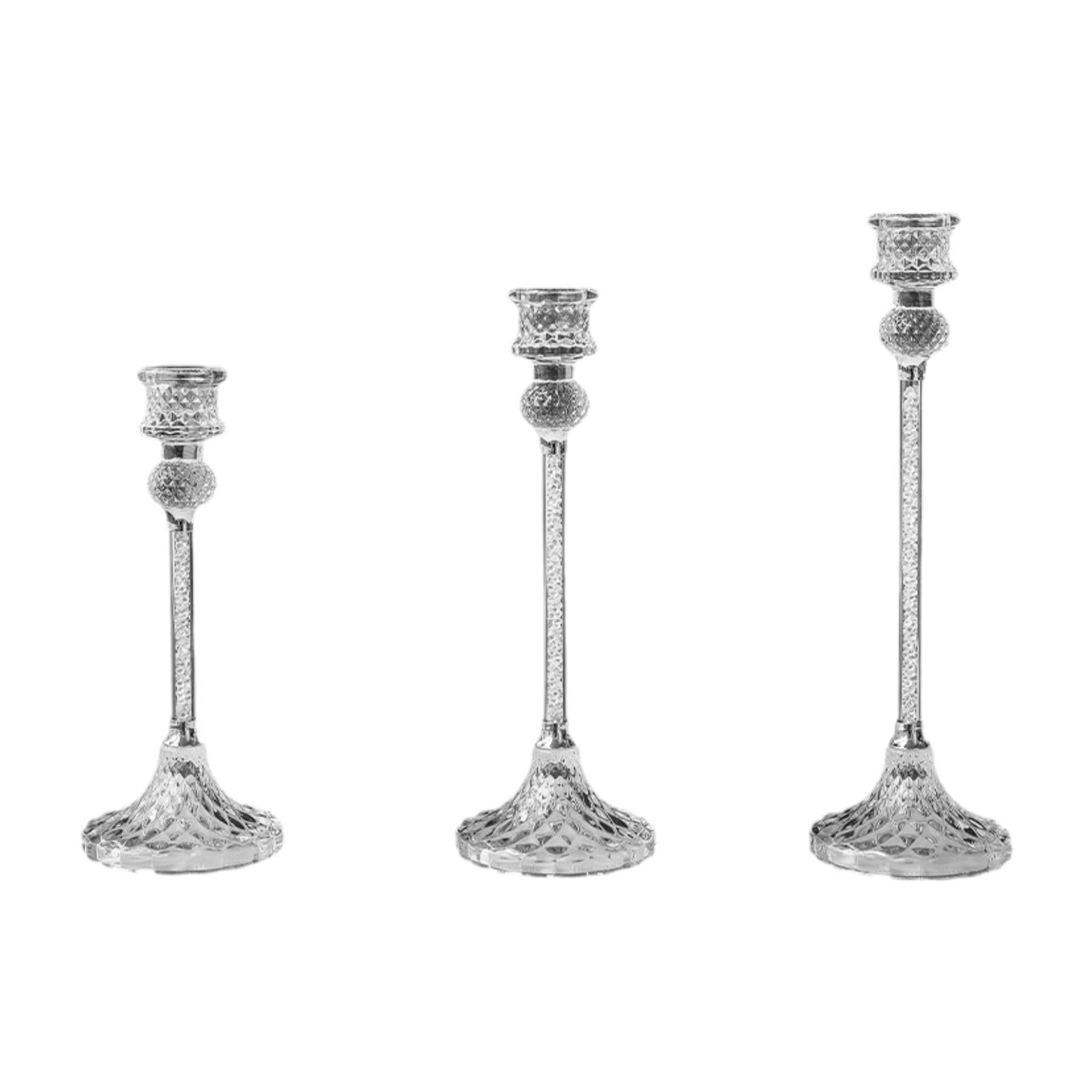 CoudarTitie 3 Pieces Candle Holder Gift Candlestick Holder for Living ...