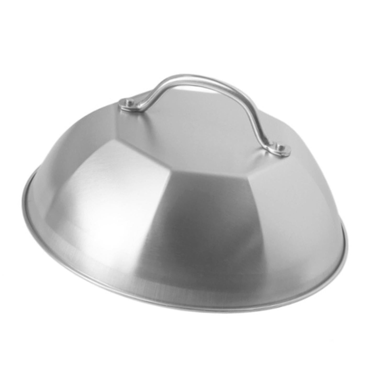 CoudarTitie 9" Cast Iron Skillets Cover Steaming Cover Stainless Steel ...