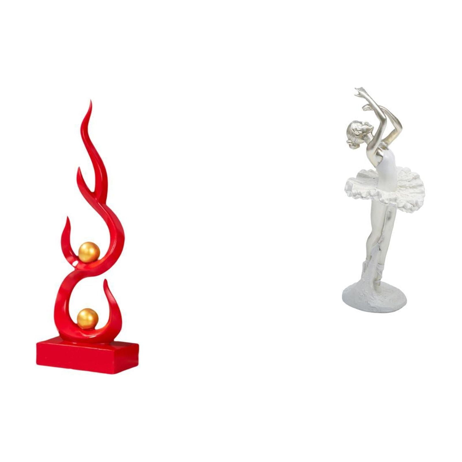 CoudarTitie Abstract Fire Ballerina Statue Resin Flame Dancing Girl ...