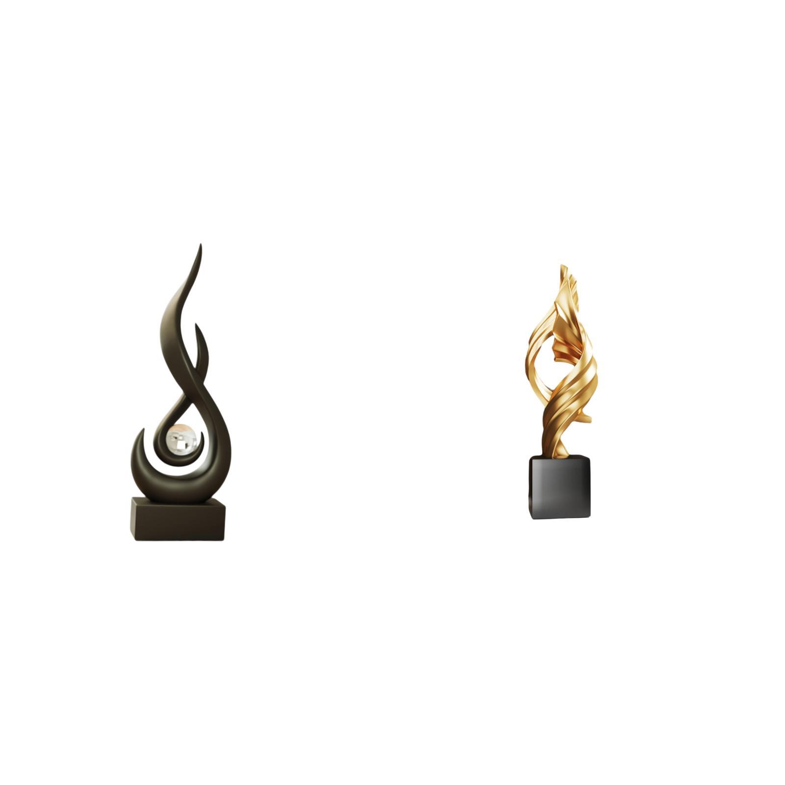 CoudarTitie Abstract Fire Statue Desktop Ornament Craft Keepsake Resin ...