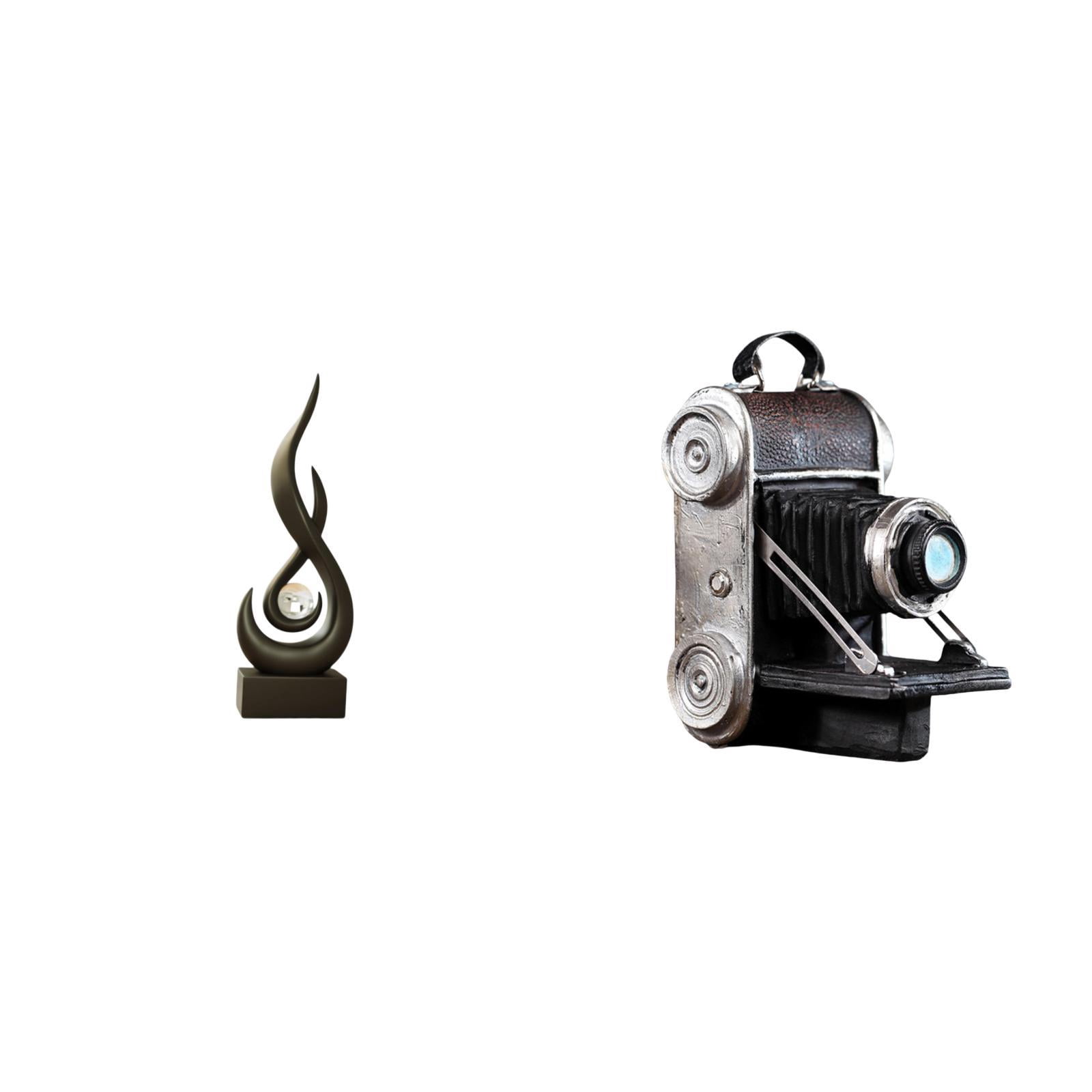 CoudarTitie Abstract Flame Camera Resin Sculpture Modern Art Figurine ...