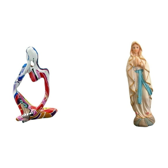 CoudarTitie Abstract Resin Thinker Virgin Mary Figurine Decorative ...