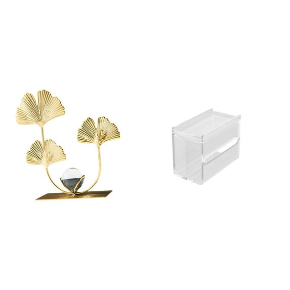 CoudarTitie Acrylic Leaves Statue Bookshelf Sculpture Paper Towel ...