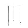 CoudarTitie Acrylic Round Side Table Clear End Table for Small Space ...
