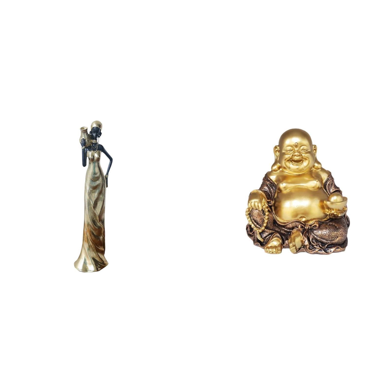 CoudarTitie African Tribal Lady Buddha Sculpture Figurine Lightweight ...