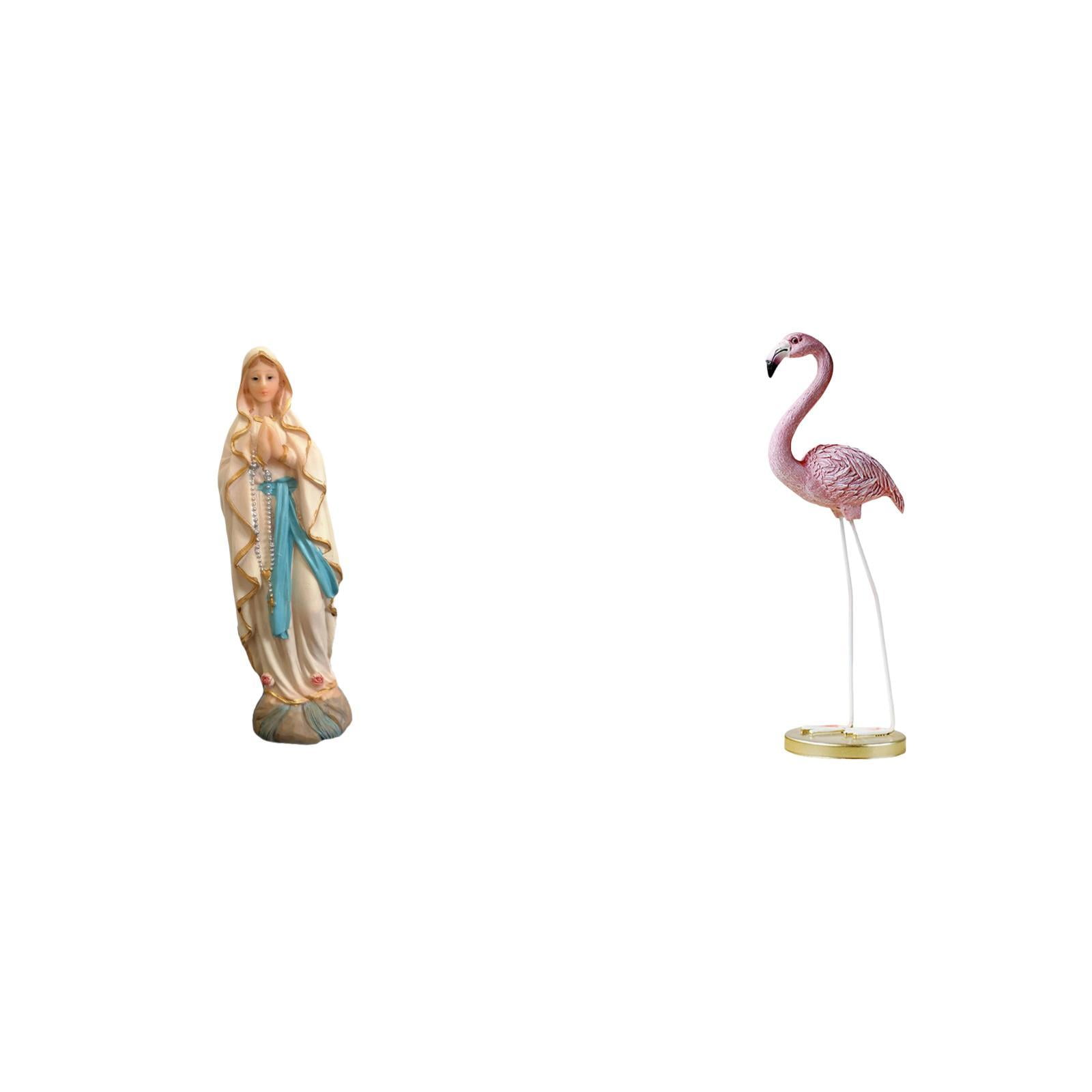 CoudarTitie Blessed Lady Flamingo Resin Sculpture Decorative Artwork ...