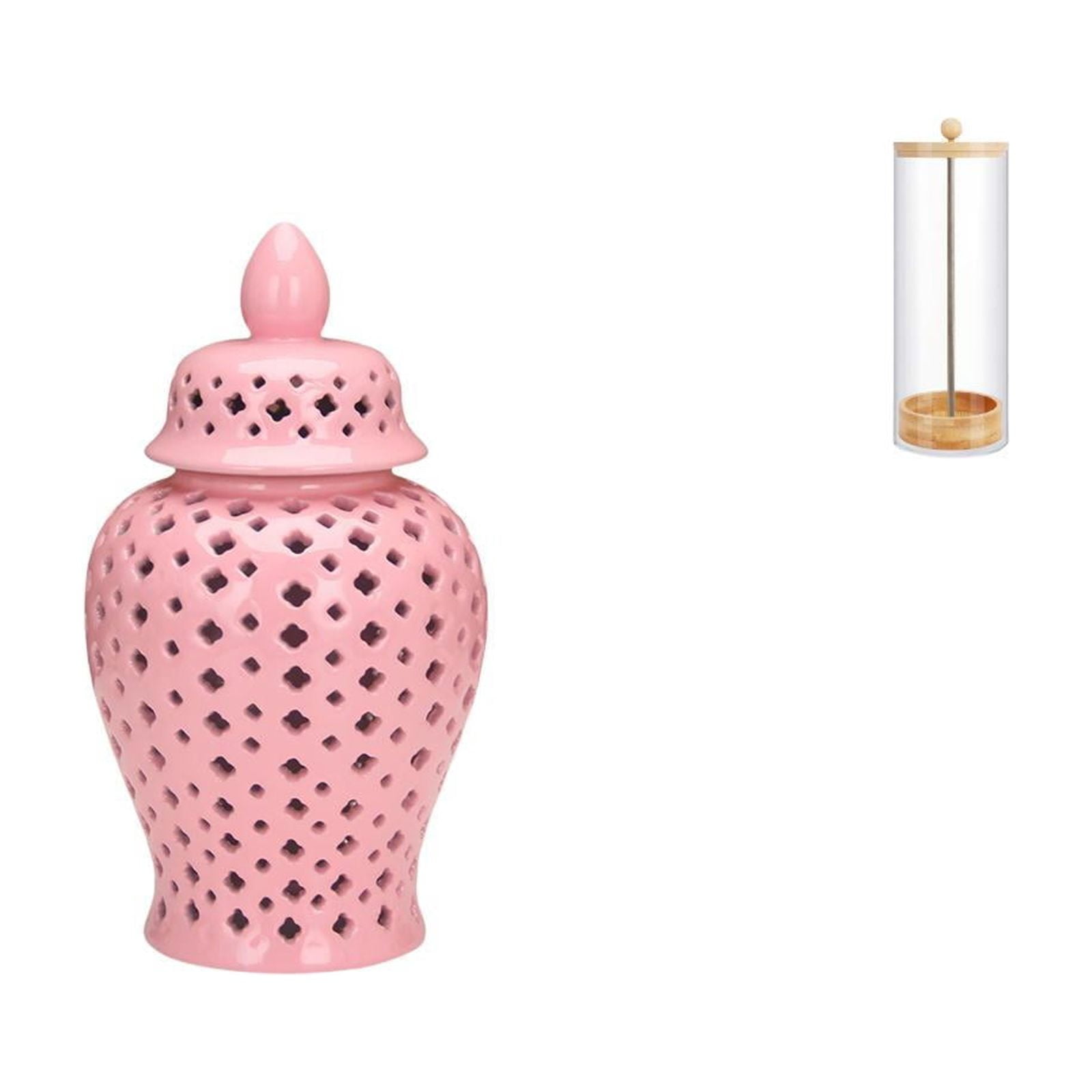 CoudarTitie Ceramic Ginger Jar Vase Straw Holder Dispenser Acrylic ...