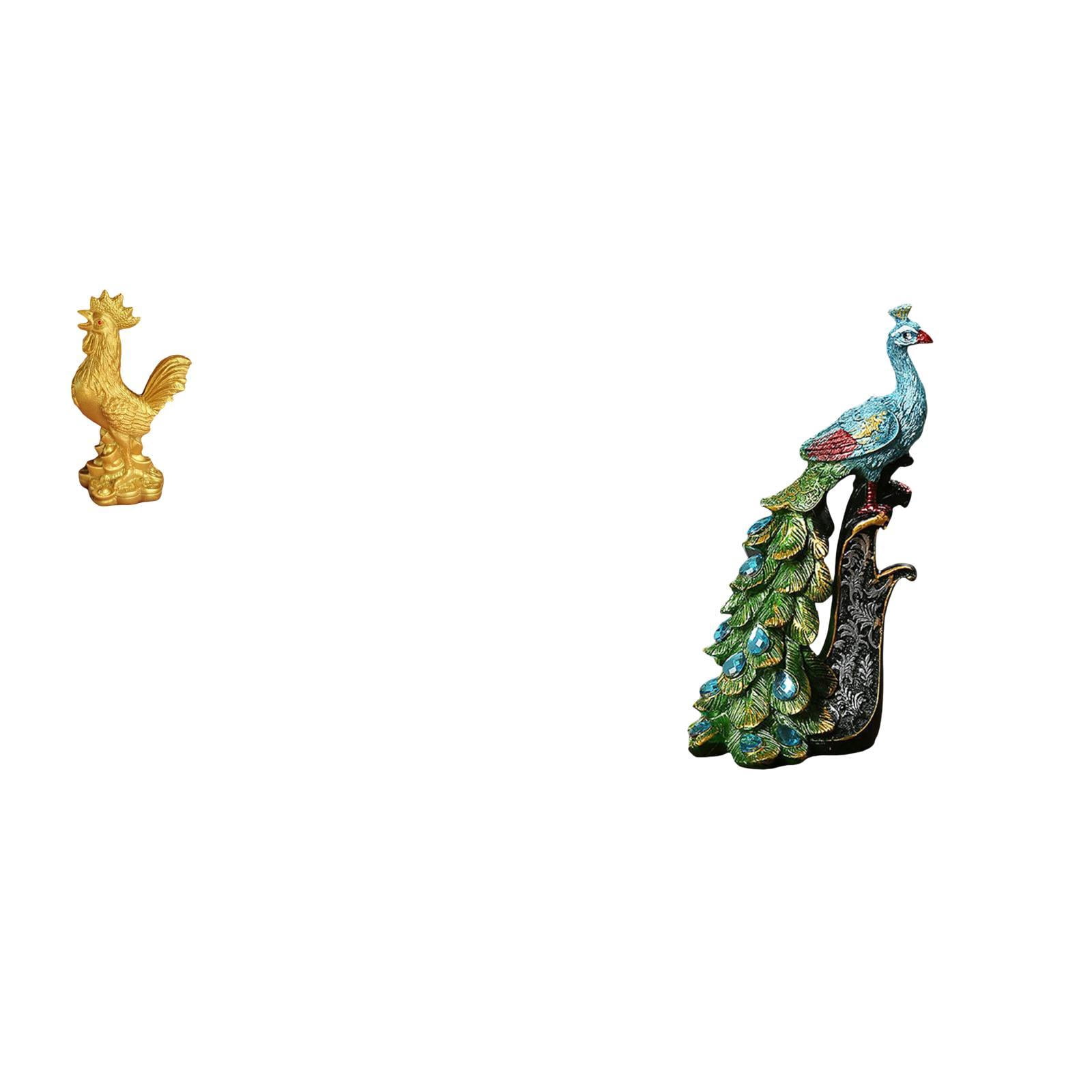 CoudarTitie Chicken Figurine Feng Shui Decor Rooster Sculpture for ...