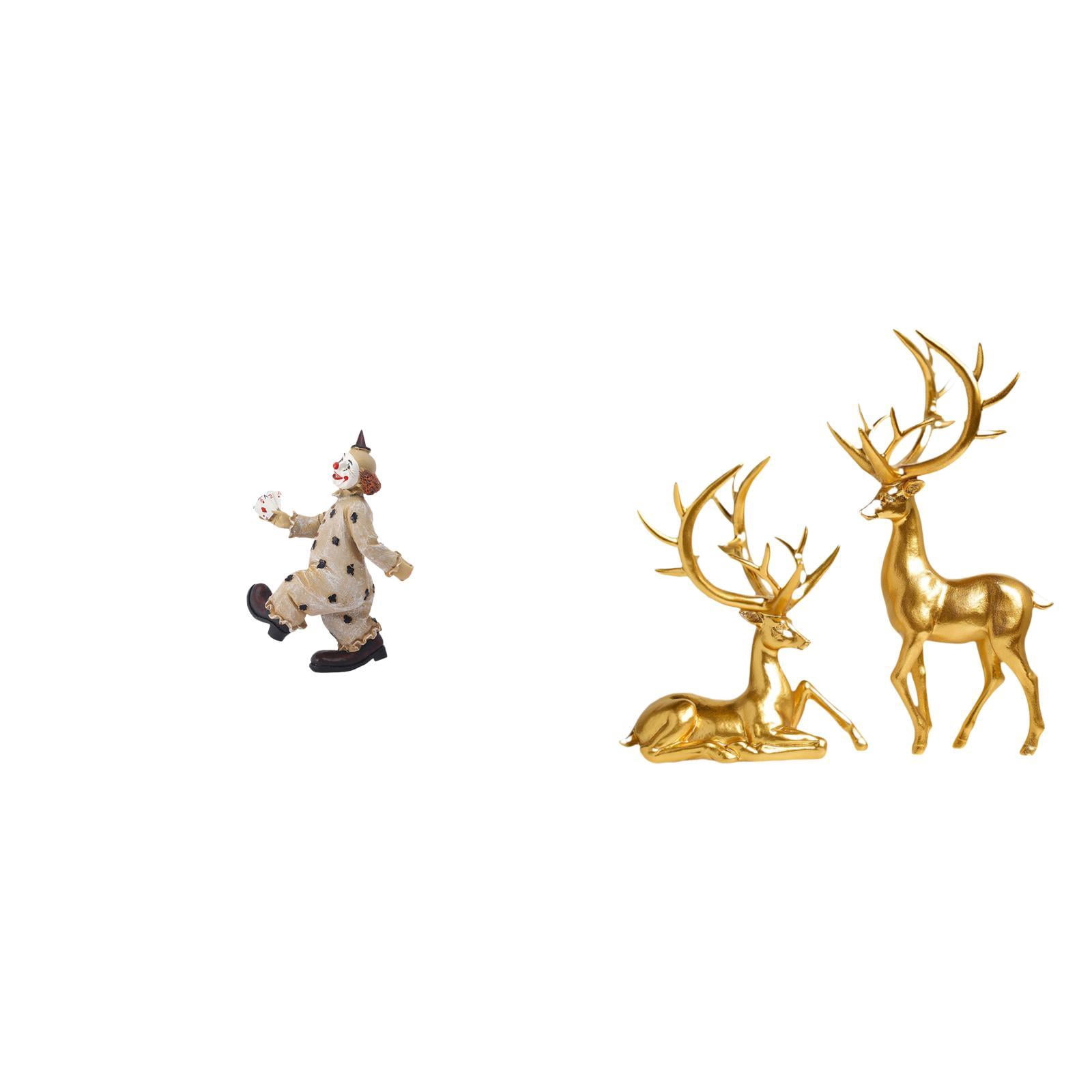 CoudarTitie Clown Deer Figurine Statue Sculpture Collection Statuette ...