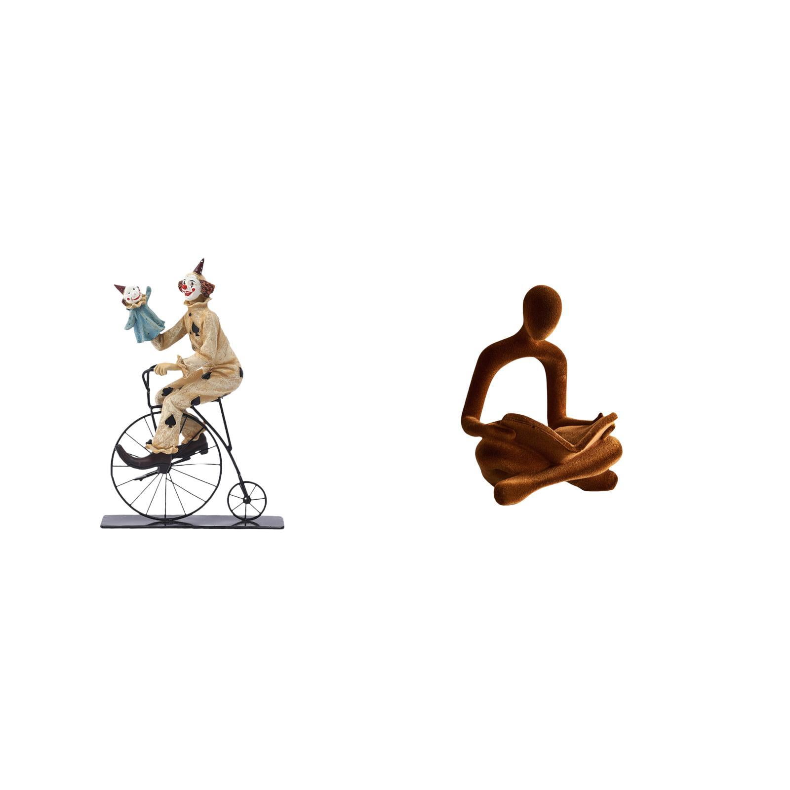 CoudarTitie Clown Figurine Human Statue Sculpture Collection Statuette ...