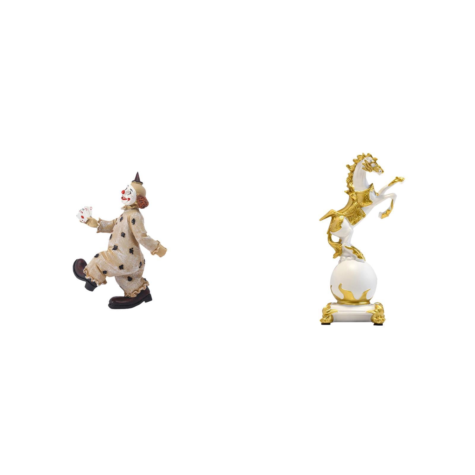 CoudarTitie Clown Horse Figurine Statue Sculpture Collection Statuette ...
