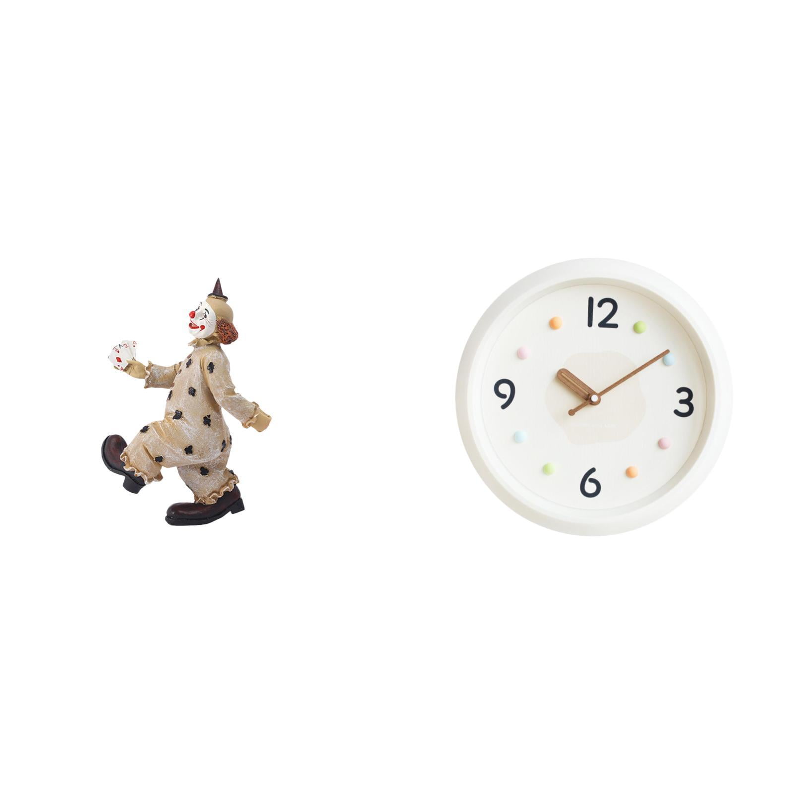 CoudarTitie Clown Sculpture with Modern Clock Design Unique Desk ...
