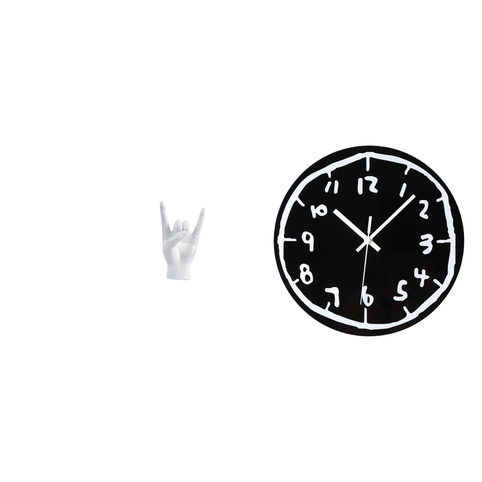 CoudarTitie Creative Modern Hand Gesture Sculpture Clock Ornament for ...