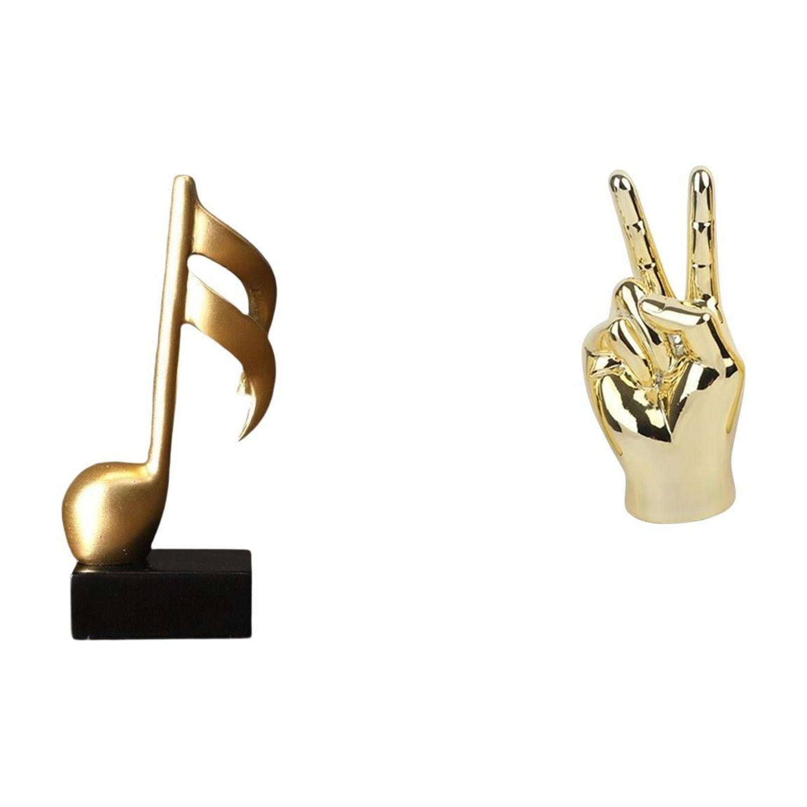 CoudarTitie Creative Resin Music Note And Hand Gesture Sculpture ...