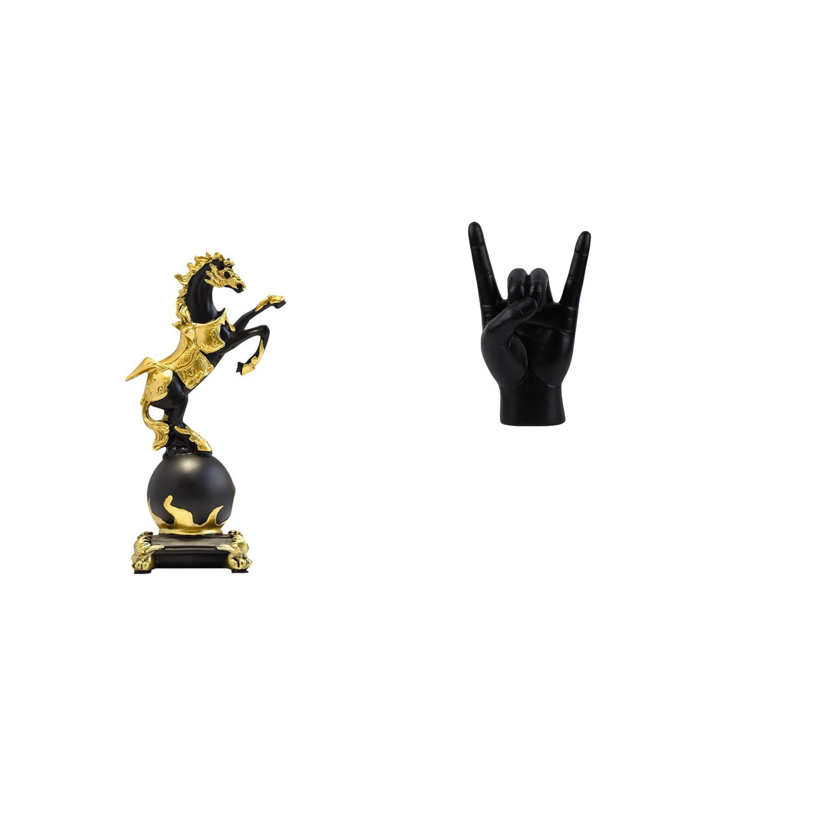 CoudarTitie Desktop Figurine Horse Statue Shelf Desk Office Home ...