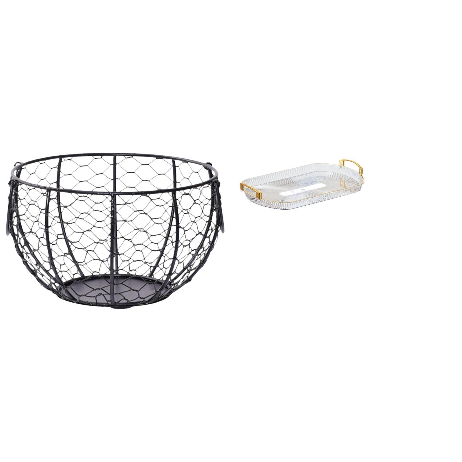 CoudarTitie Eggs Wire Storage Basket Iron Wire Woven Basket Country ...