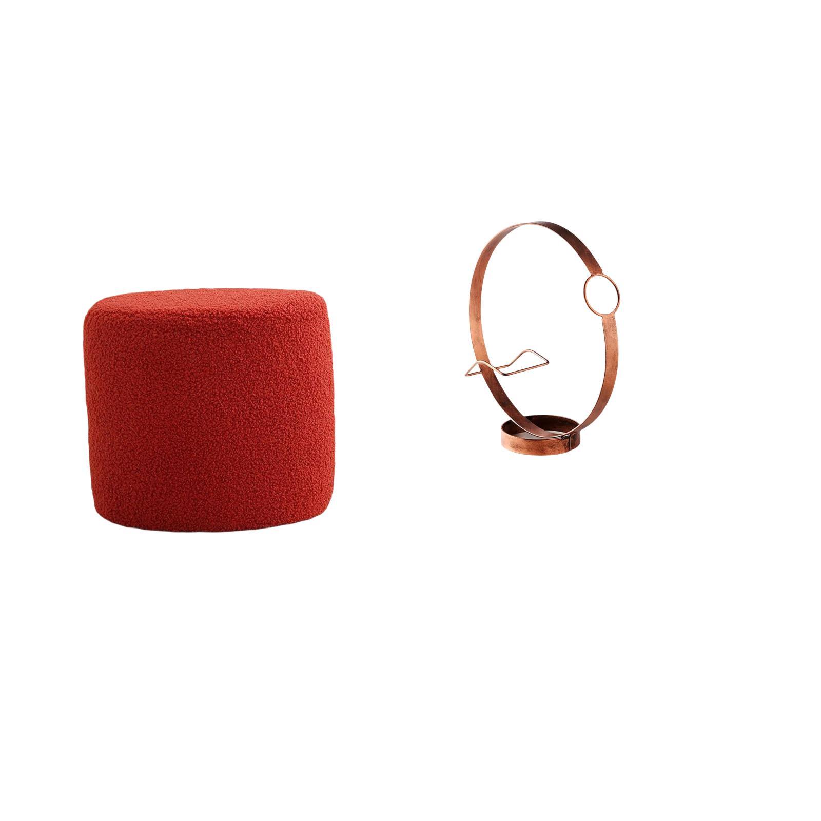 CoudarTitie Elegant Ottoman Bench and Wine Bottle Holder Organizer for ...