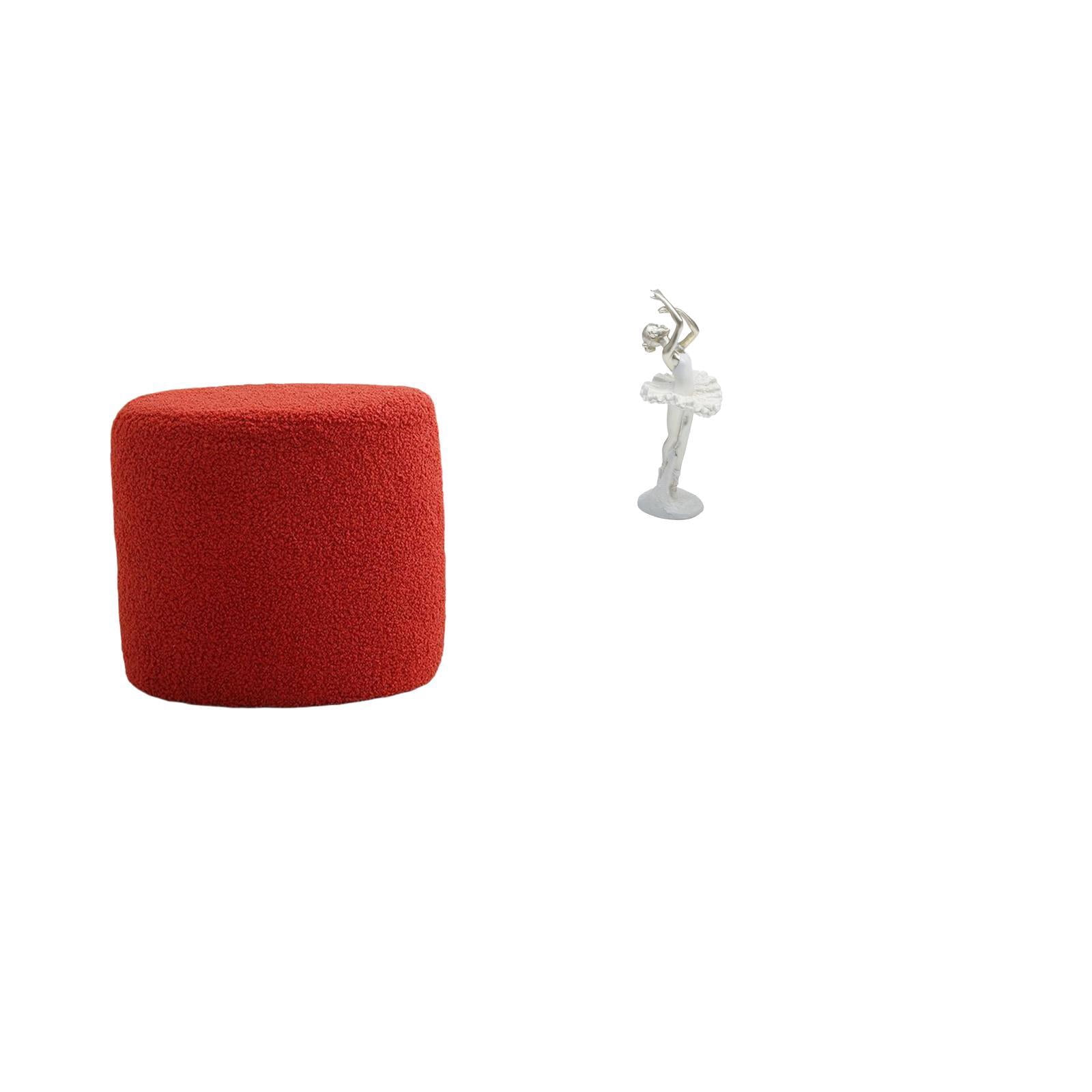 CoudarTitie Elegant Ottoman Footstool Bench with Ballerina Figurine ...