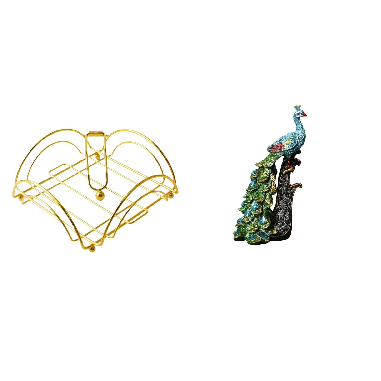 CoudarTitie Elegant Peacock Napkin Holder Sculpture for Tabletop ...