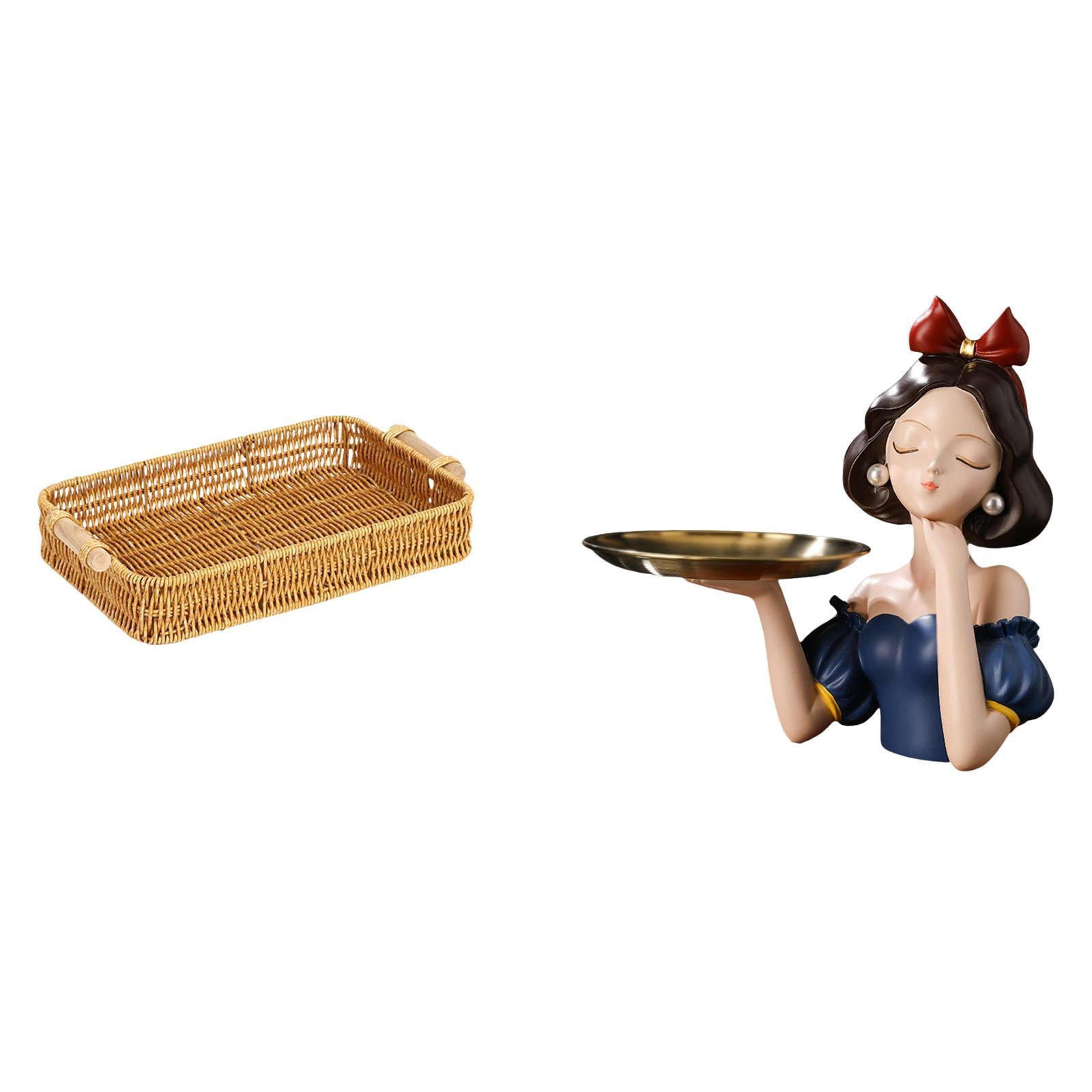 CoudarTitie Elegant Resin Princess Fruit Basket and Snack Serving Bowl ...
