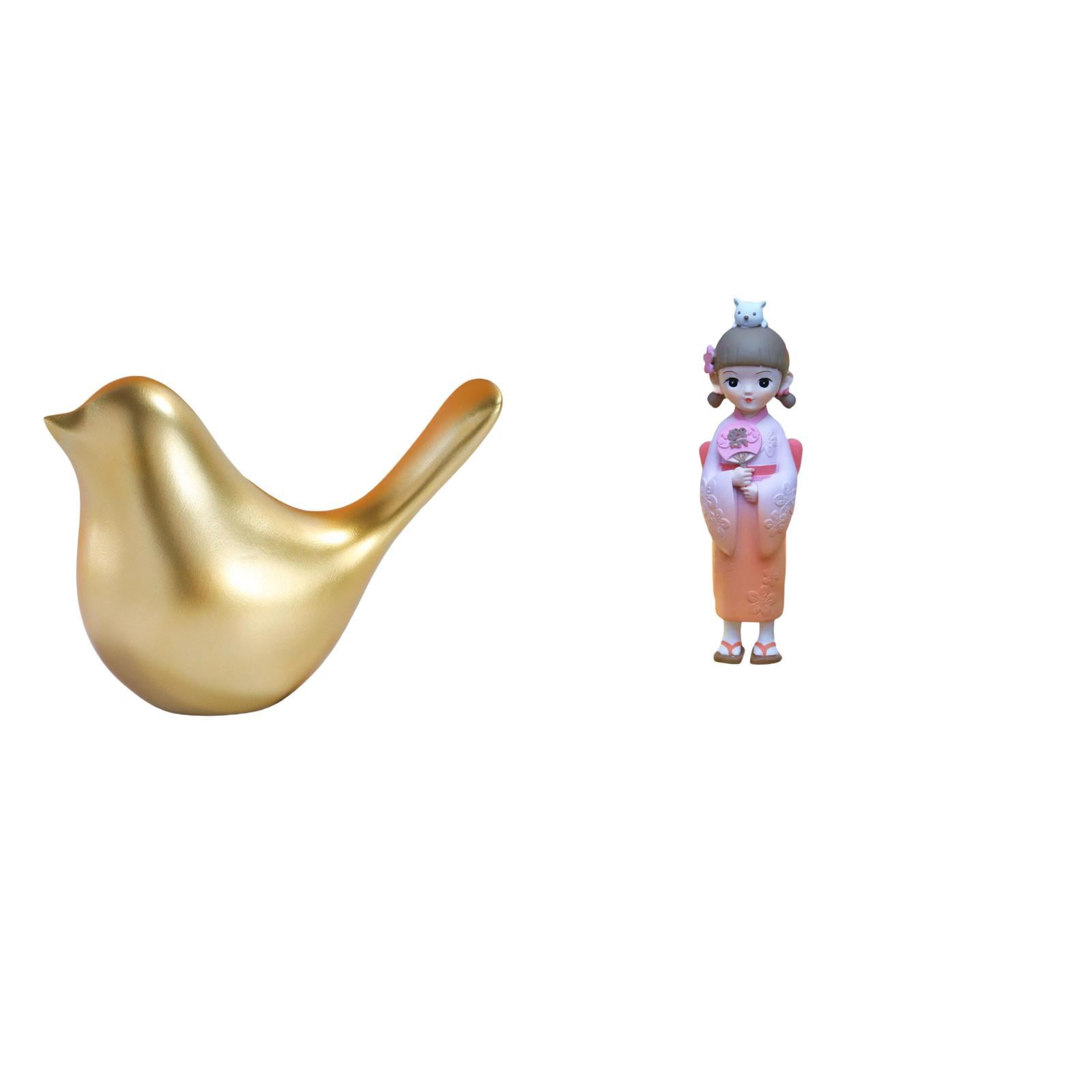 CoudarTitie Golden Birds Figurine Modern Animal Statue Home Decor ...